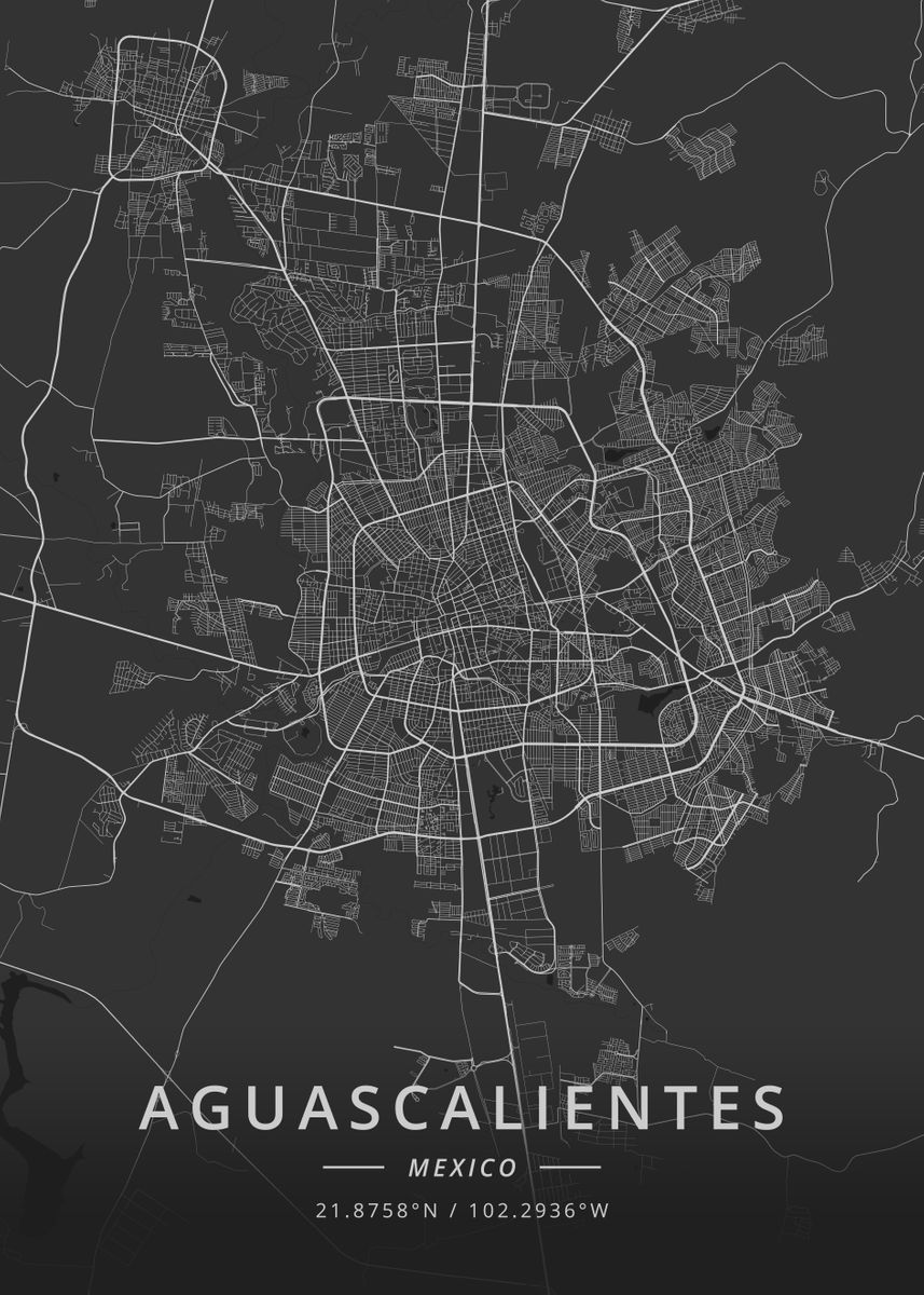 'Aguascalientes Mexico' Poster, picture, metal print, paint by Designer ...