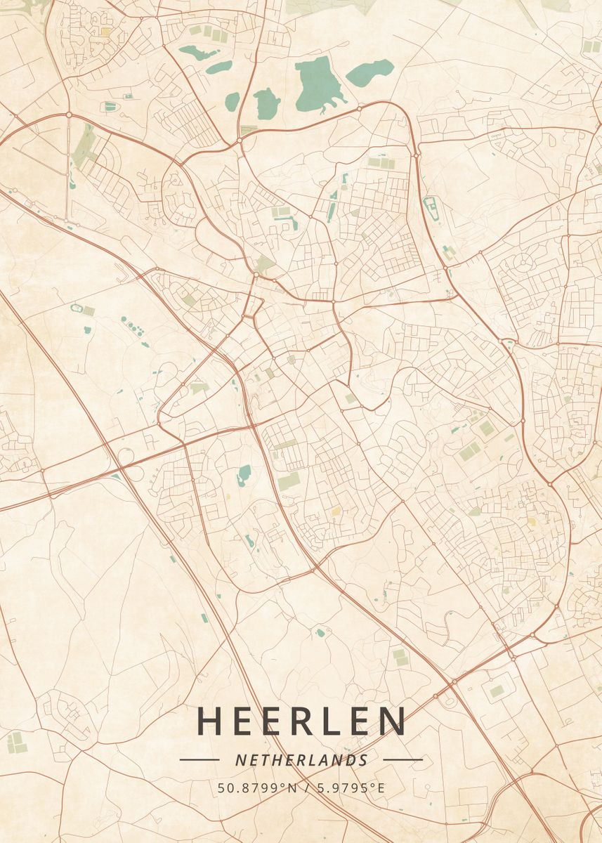 'Heerlen Netherlands' Poster by Designer Map Art | Displate