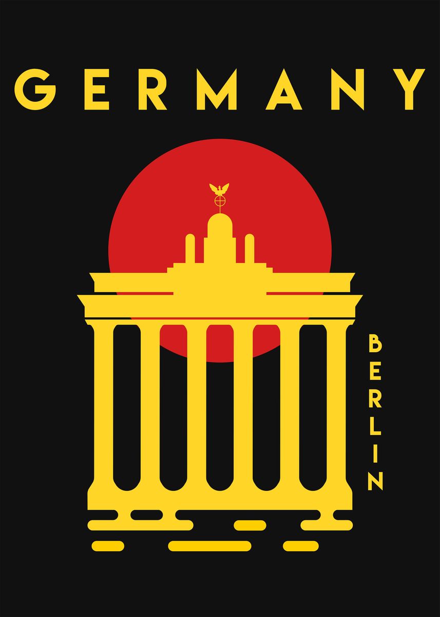 'Germany Illustration' Poster, picture, metal print, paint by Faebe ...