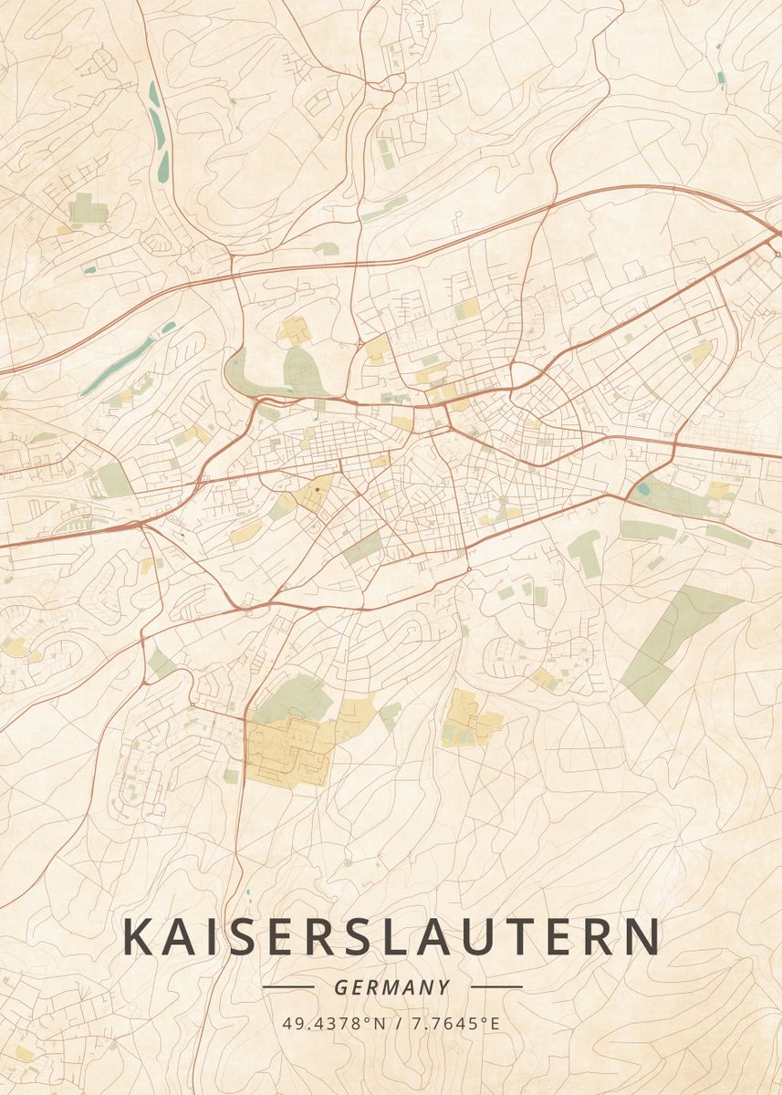 'Kaiserslautern Germany' Poster, picture, metal print, paint by ...