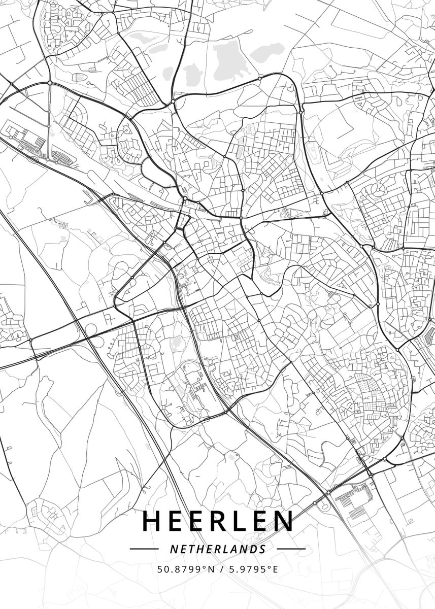 'Heerlen Netherlands' Poster, picture, metal print, paint by Designer ...