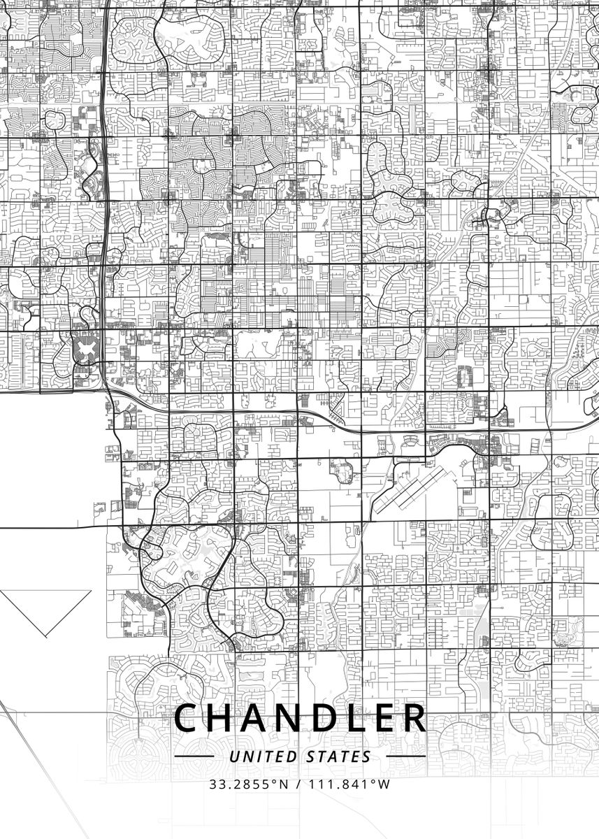 'Chandler United States' Poster, picture, metal print, paint by ...