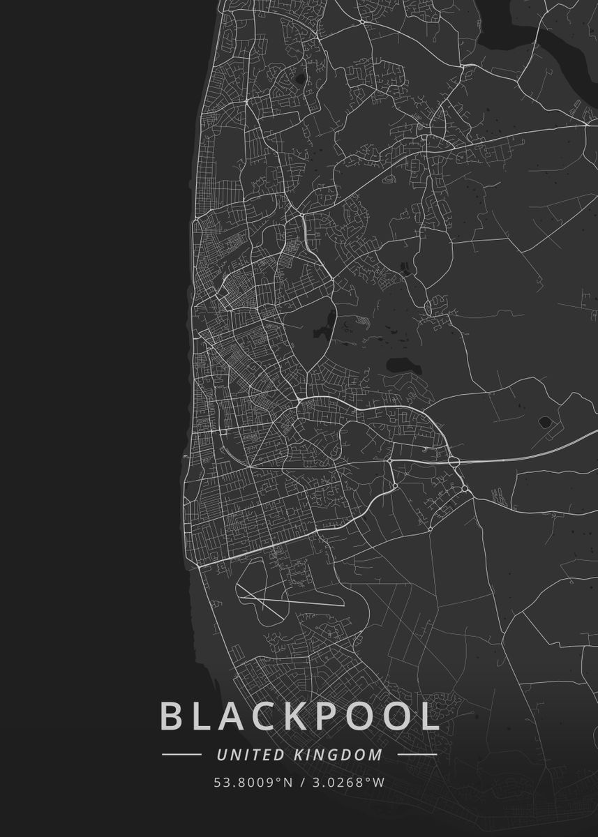 'Blackpool United Kingdom' Poster, picture, metal print, paint by ...