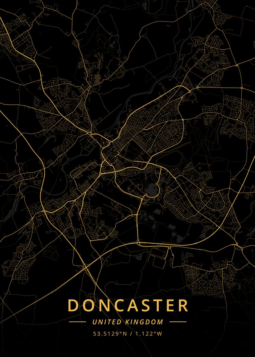'Doncaster United Kingdom' Poster, picture, metal print, paint by ...
