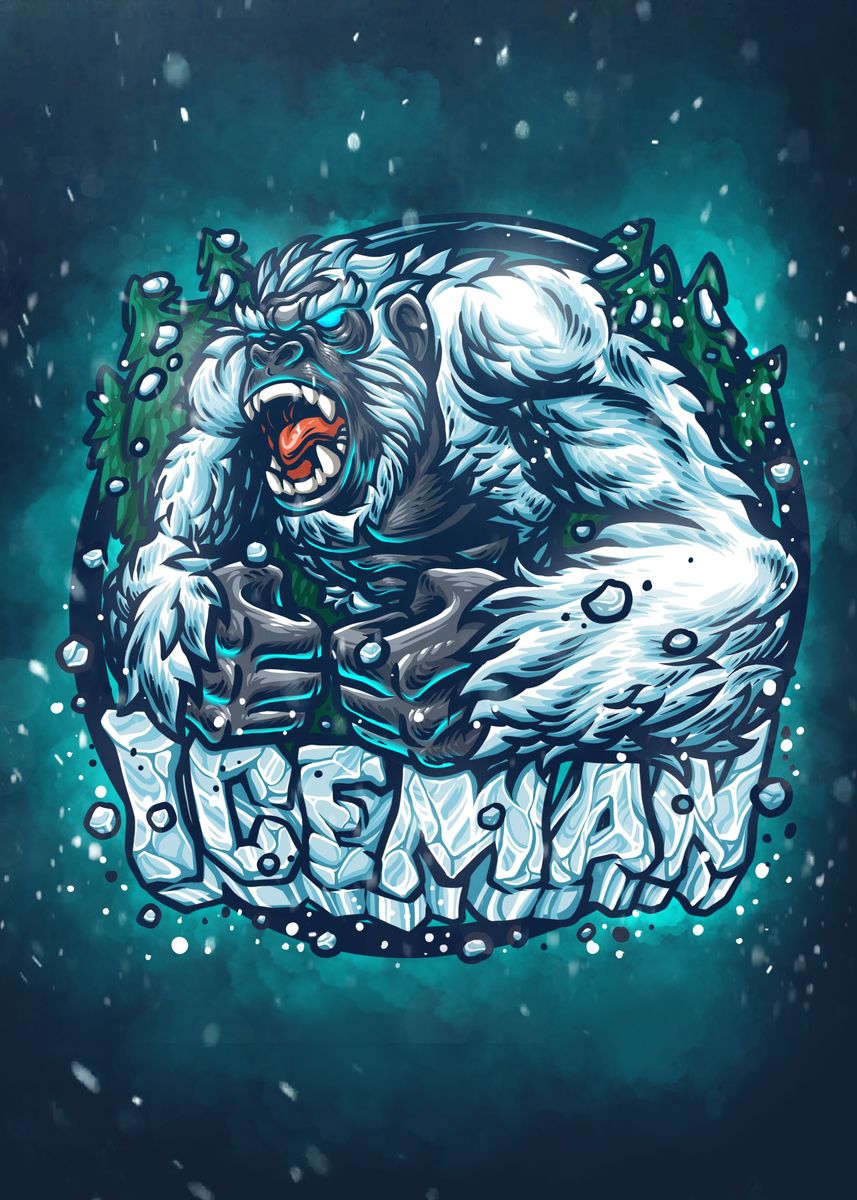 'Angry Iceman' Poster, picture, metal print, paint by Febryan Graves ...