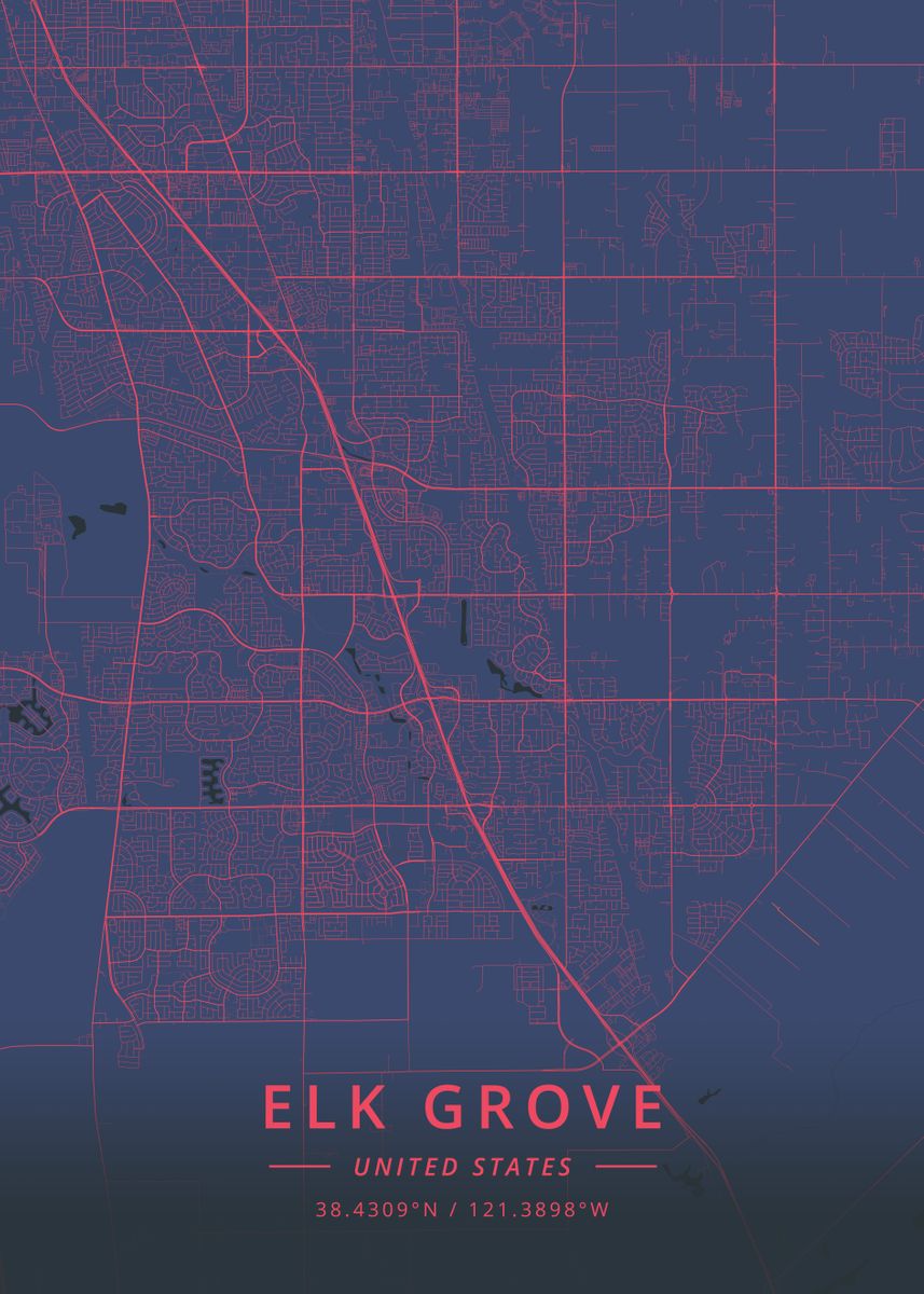 'Elk Grove United States' Poster, picture, metal print, paint by ...