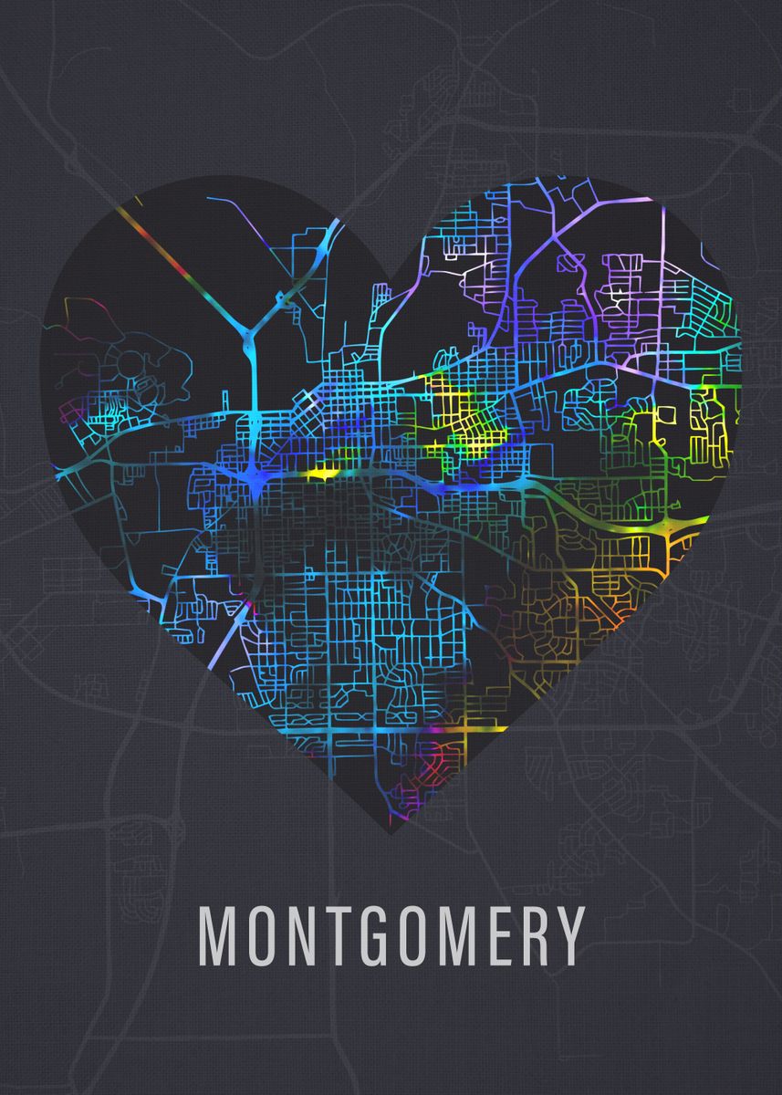 'Montgomery Alabama City' Poster by Design Turnpike | Displate