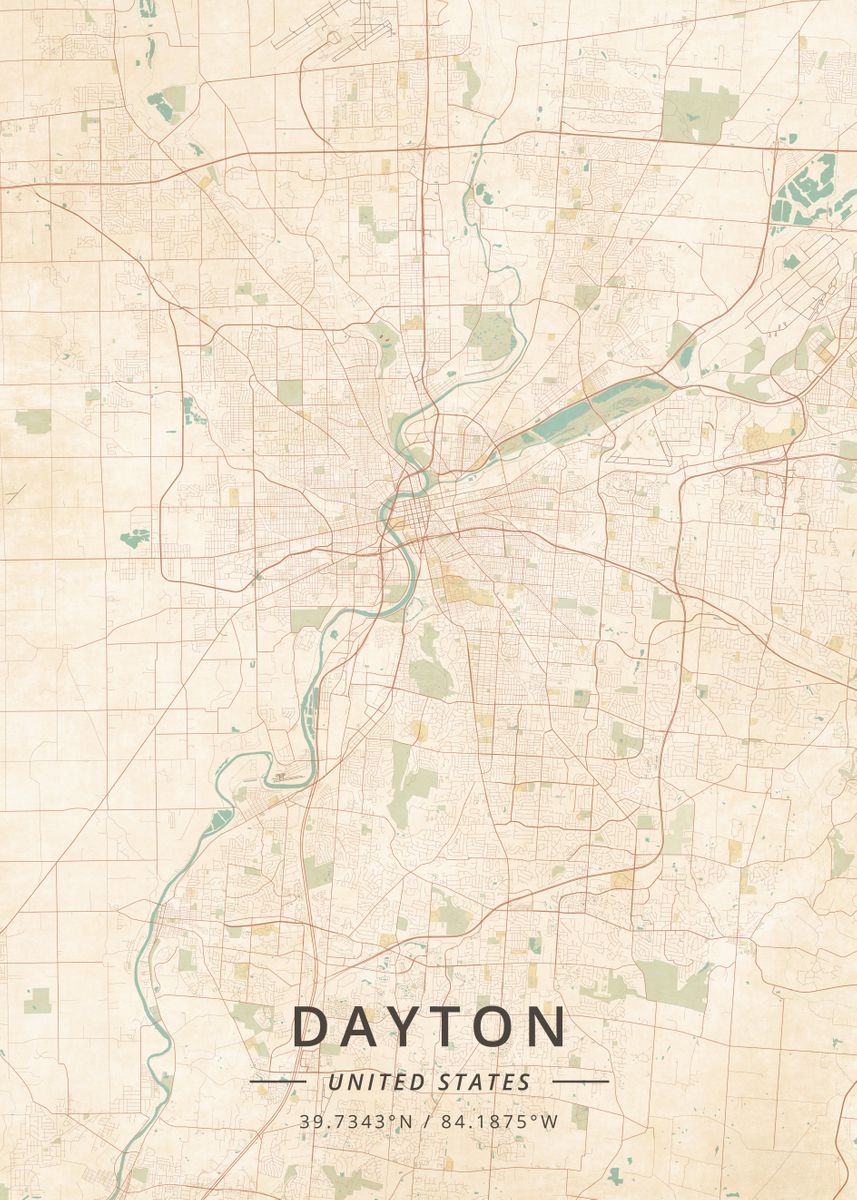 'Dayton United States' Poster, picture, metal print, paint by Designer ...