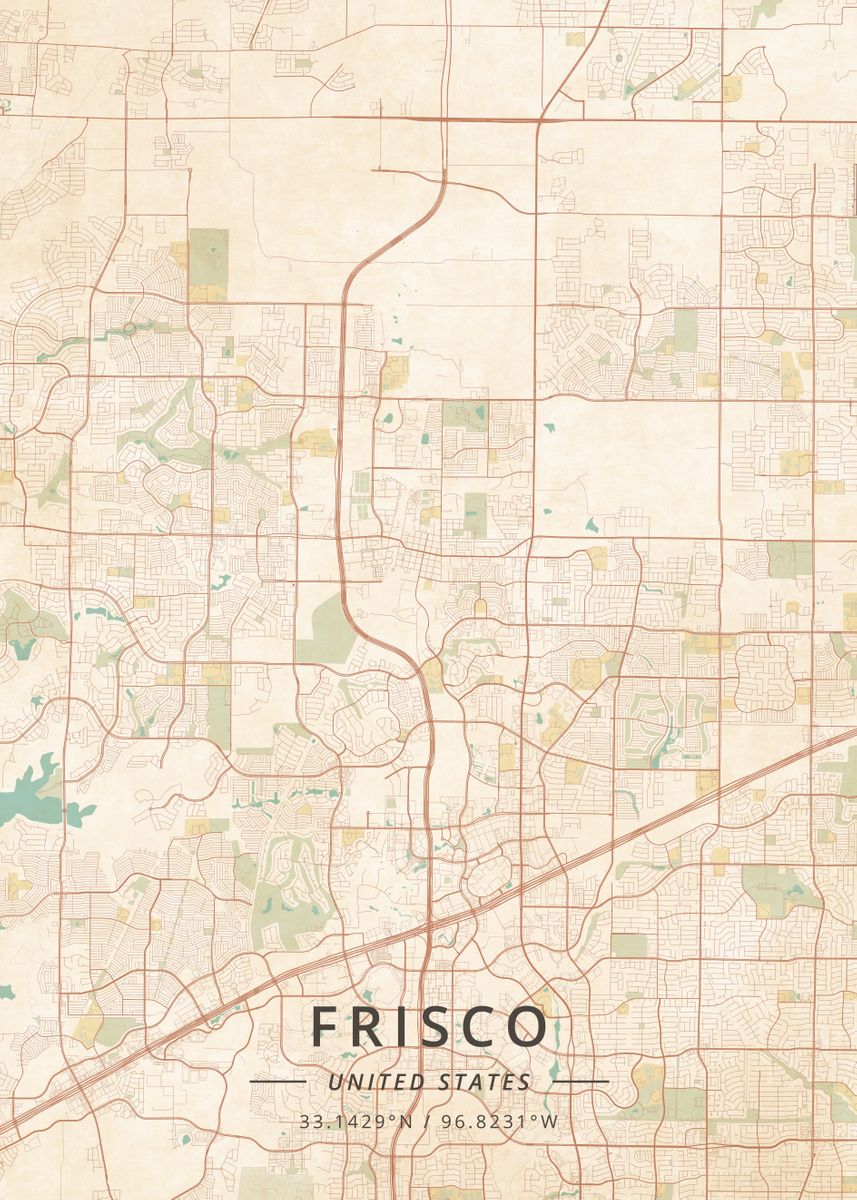 'Frisco United States' Poster, picture, metal print, paint by Designer ...