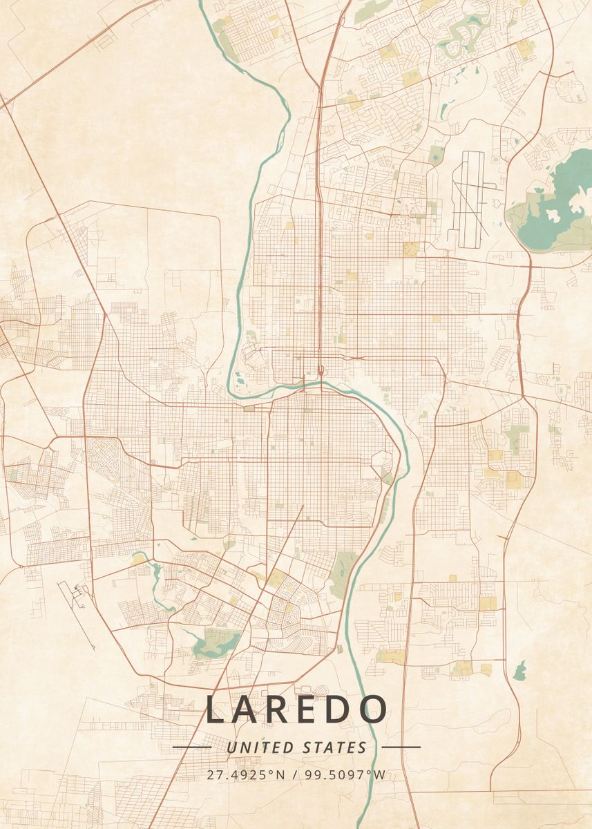 'Laredo United States' Poster, picture, metal print, paint by Designer ...