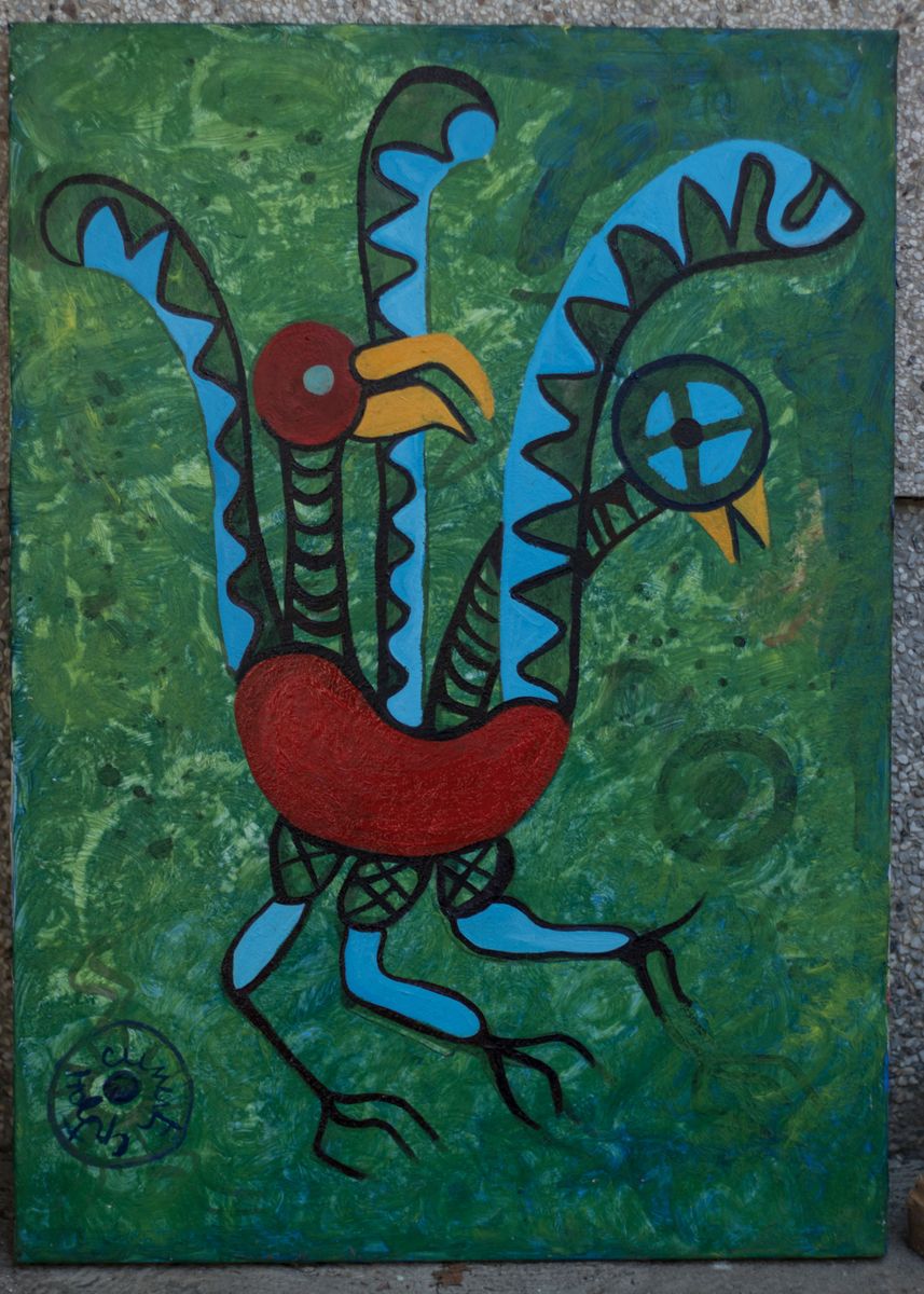 'Two head peacock painting' Poster, picture, metal print, paint by ...