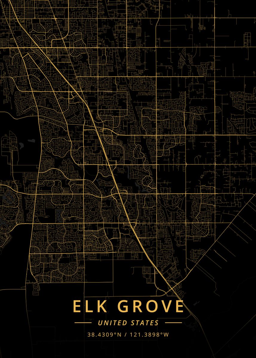 'Elk Grove United States' Poster, picture, metal print, paint by ...