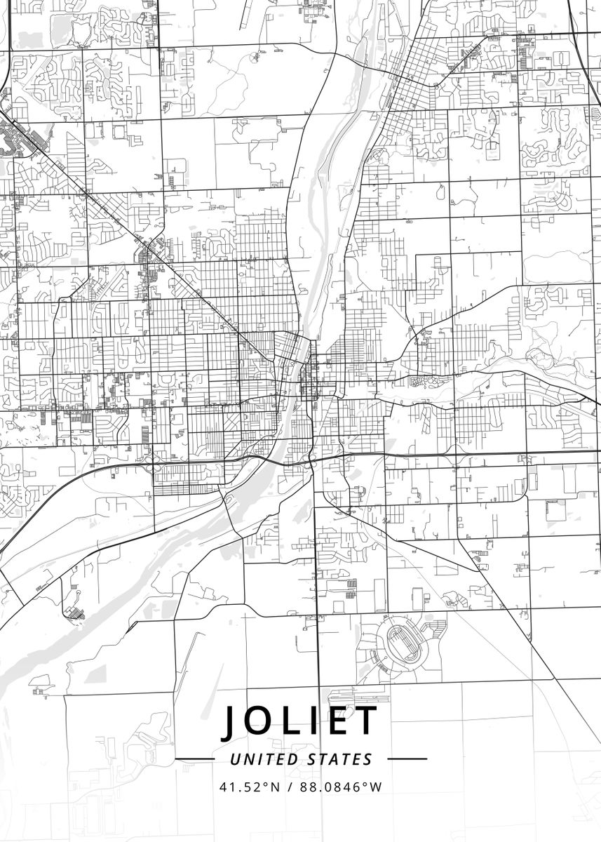 'Joliet United States' Poster, picture, metal print, paint by Designer ...