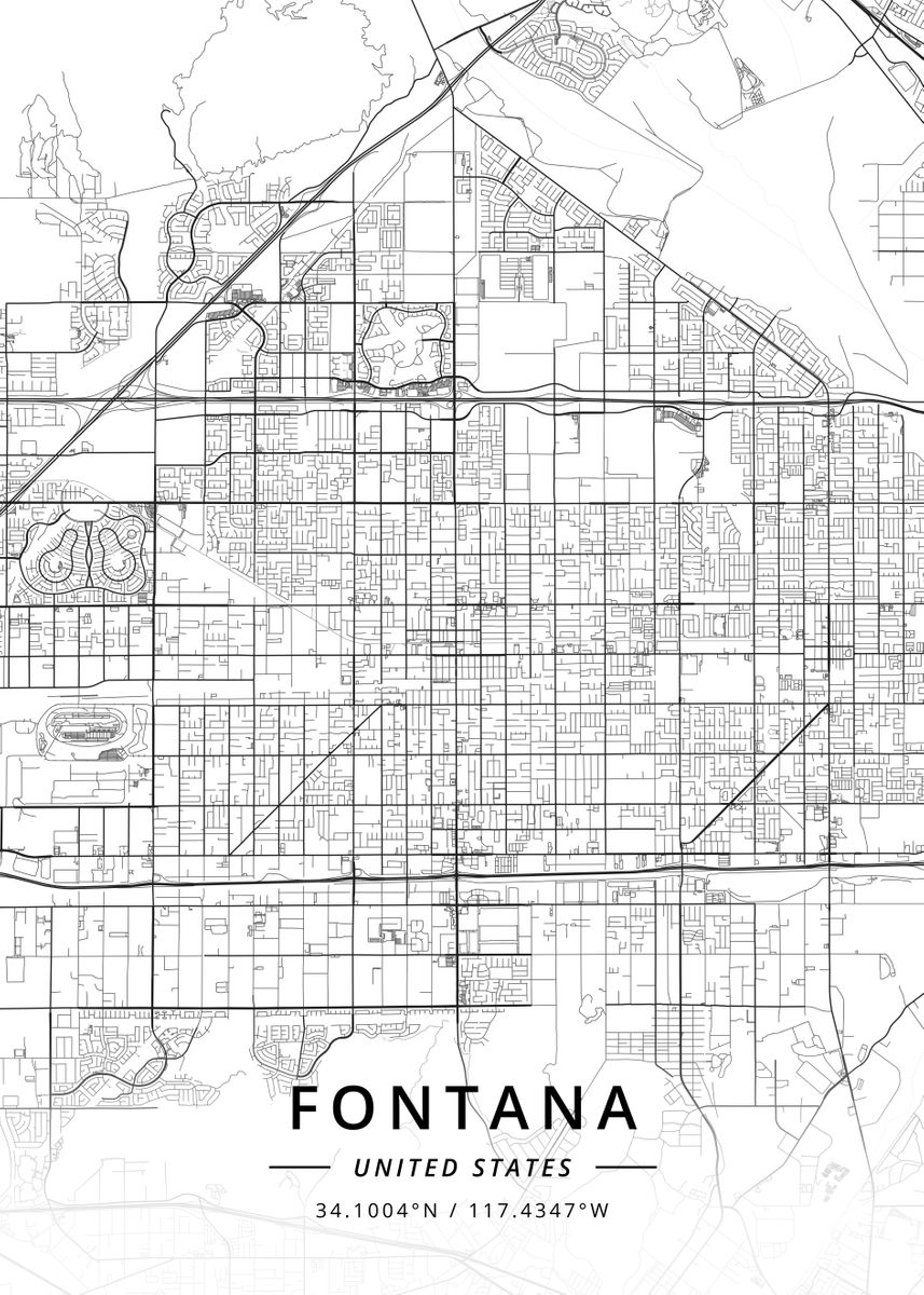 'Fontana United States' Poster, picture, metal print, paint by Designer ...