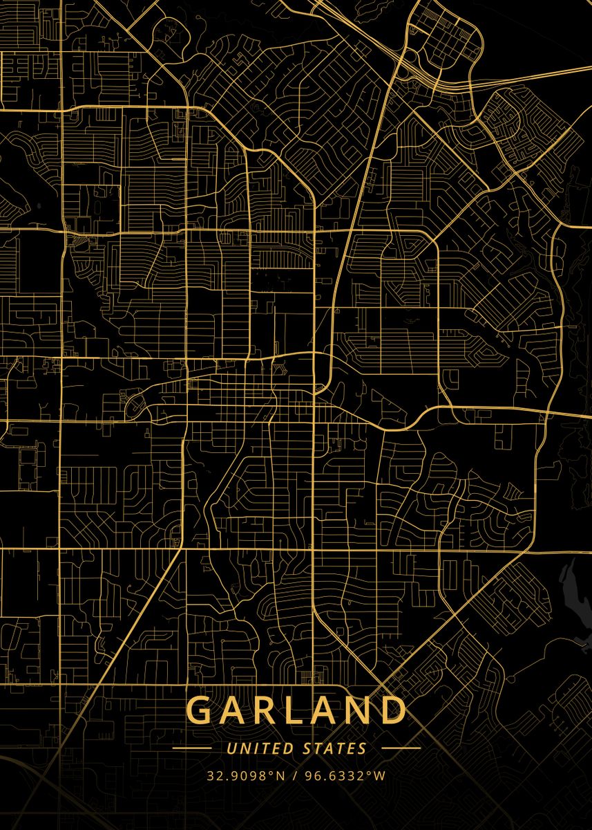 'Garland United States' Poster, picture, metal print, paint by Designer ...