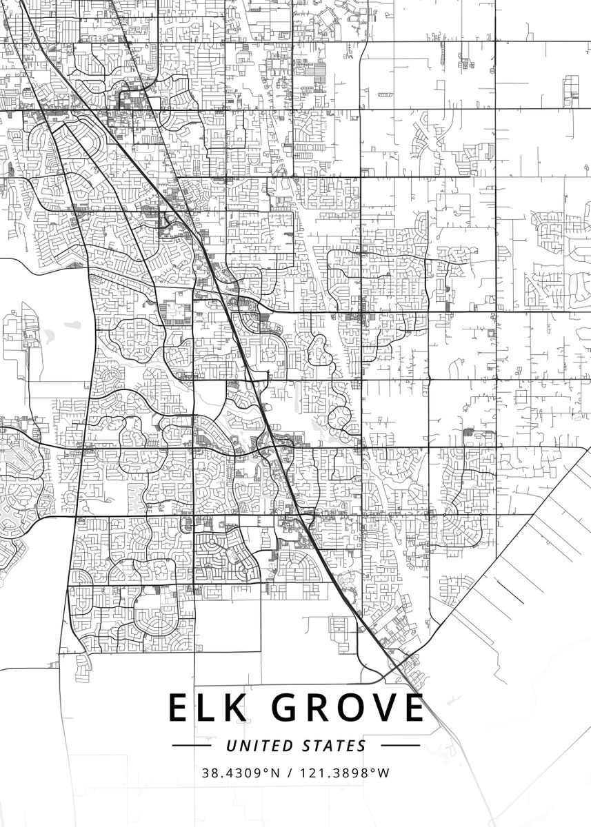 'Elk Grove United States' Poster, picture, metal print, paint by ...