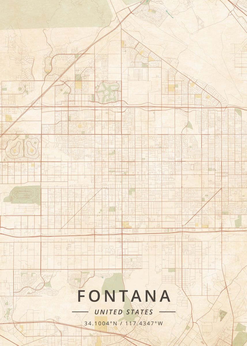 'Fontana United States' Poster, picture, metal print, paint by Designer ...