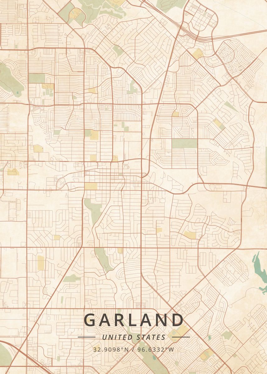 'Garland United States' Poster, picture, metal print, paint by Designer ...