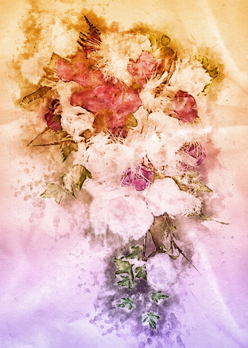 'Bouquet' Poster, picture, metal print, paint by Petra Rommelfanger ...