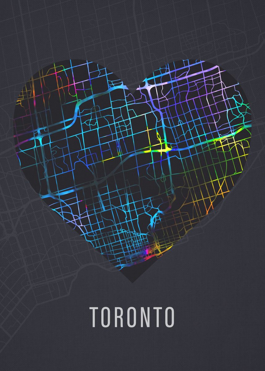 'Toronto Canada City Street' Poster, picture, metal print, paint by ...