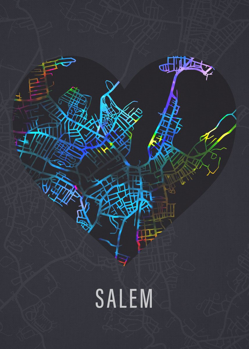 'Salem Massachusetts City ' Poster by Design Turnpike | Displate