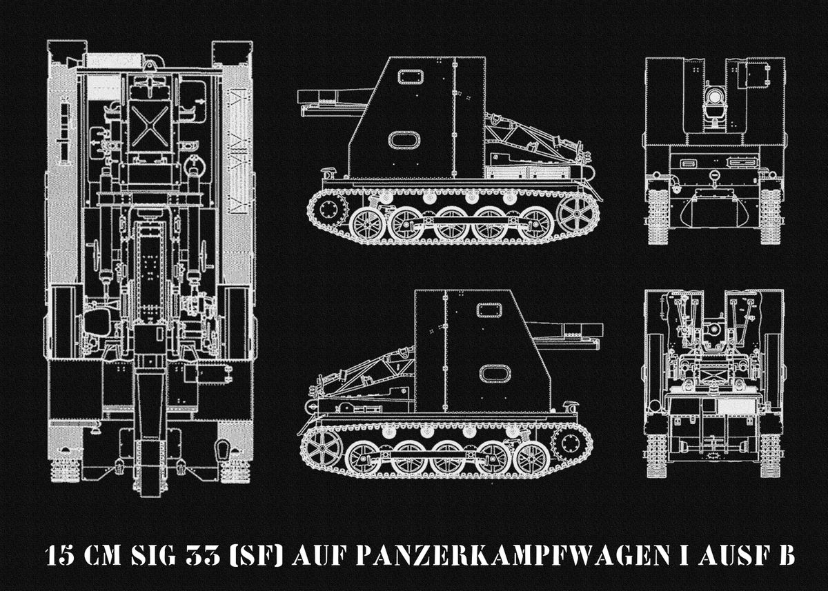'15 CM SIG 33' Poster by Blueprint Expert | Displate