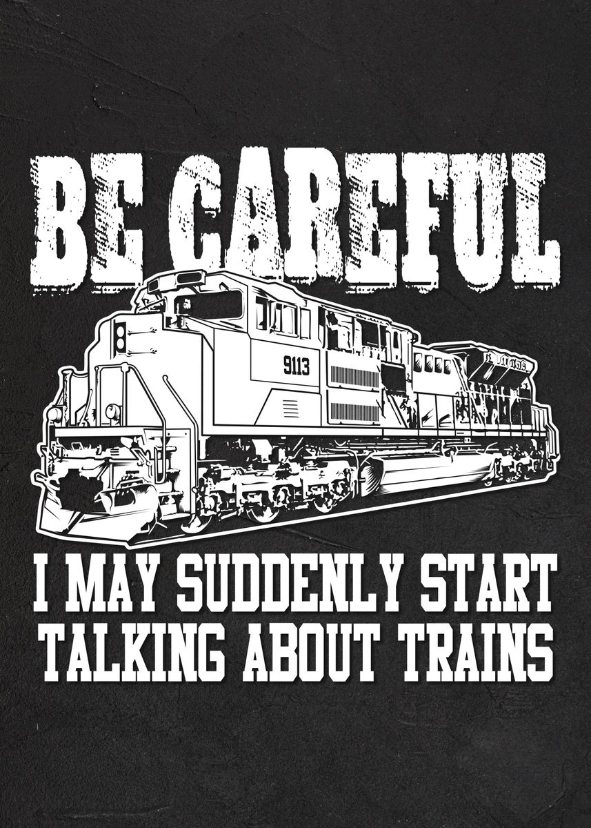 'Talking About Train' Poster, picture, metal print, paint by Smiling ...