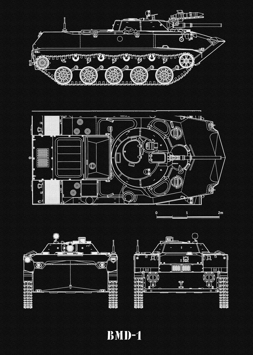 'BMD 1' Poster, picture, metal print, paint by Blueprint Expert | Displate