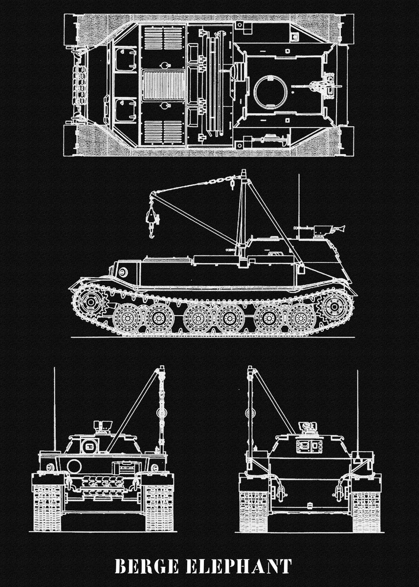 'BERGE ELEPHANT' Poster, picture, metal print, paint by Blueprint ...