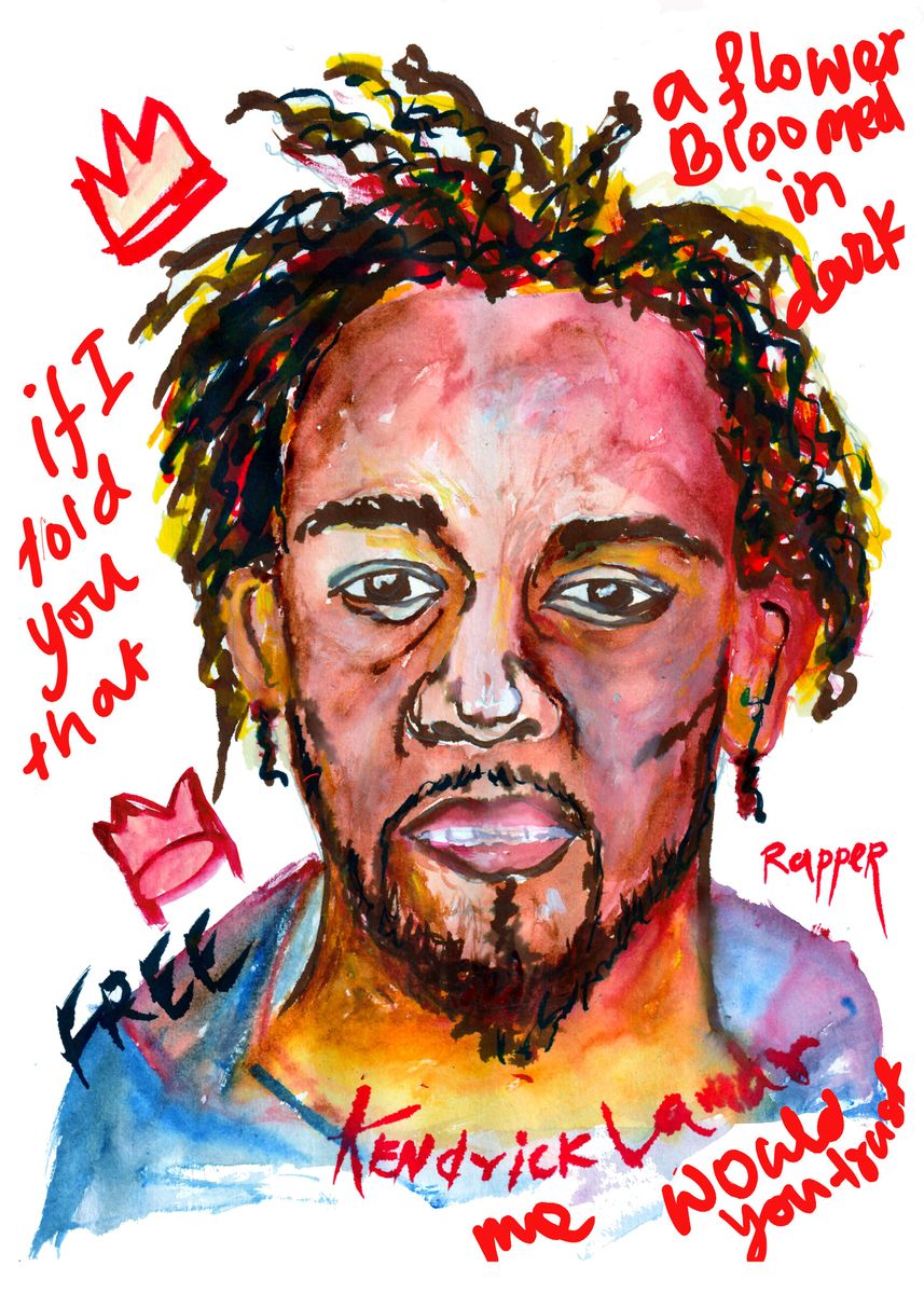 'kendrick lamar KDot' Poster, picture, metal print, paint by KARTICK ...