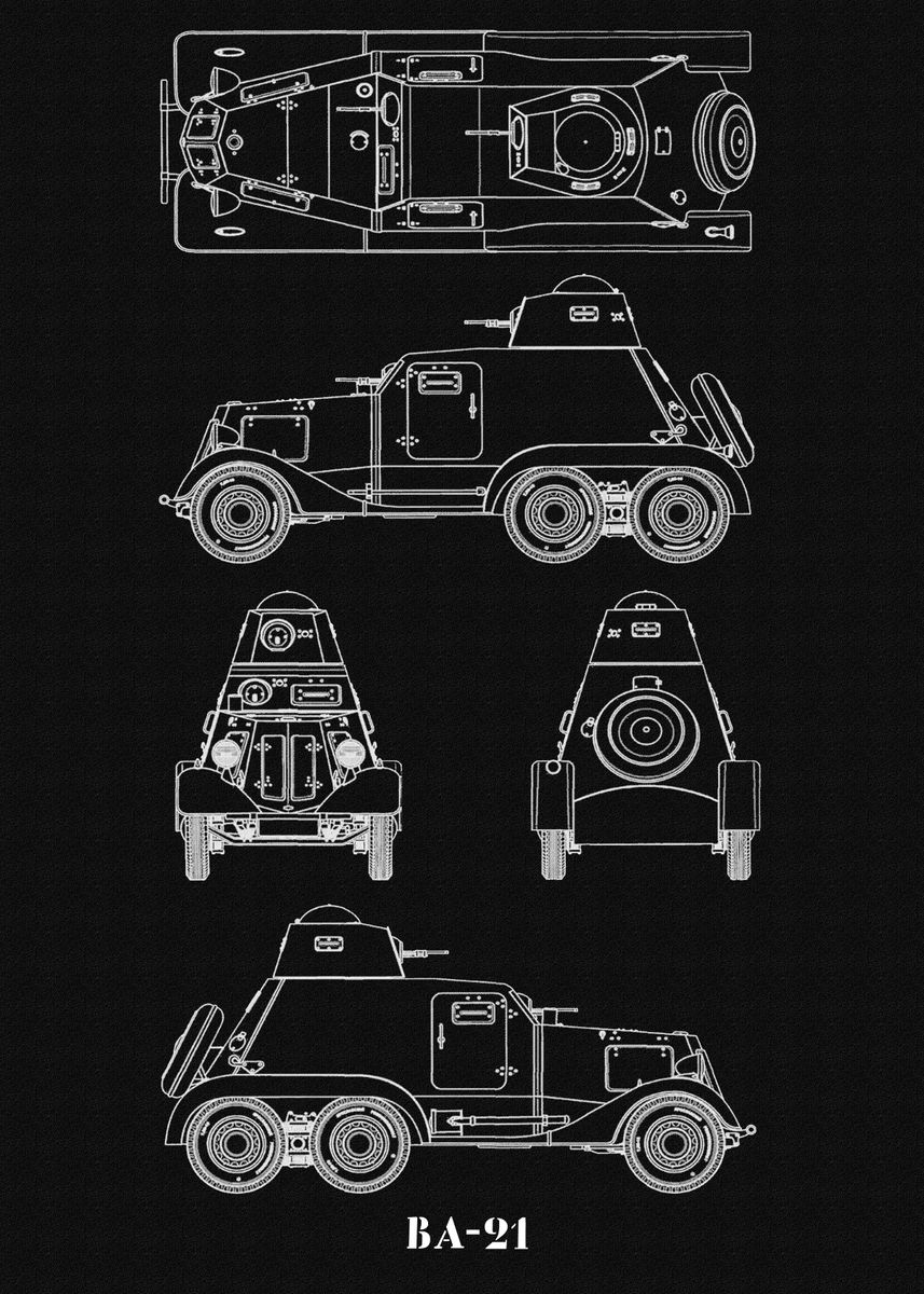 'BA 21' Poster by Blueprint Expert | Displate