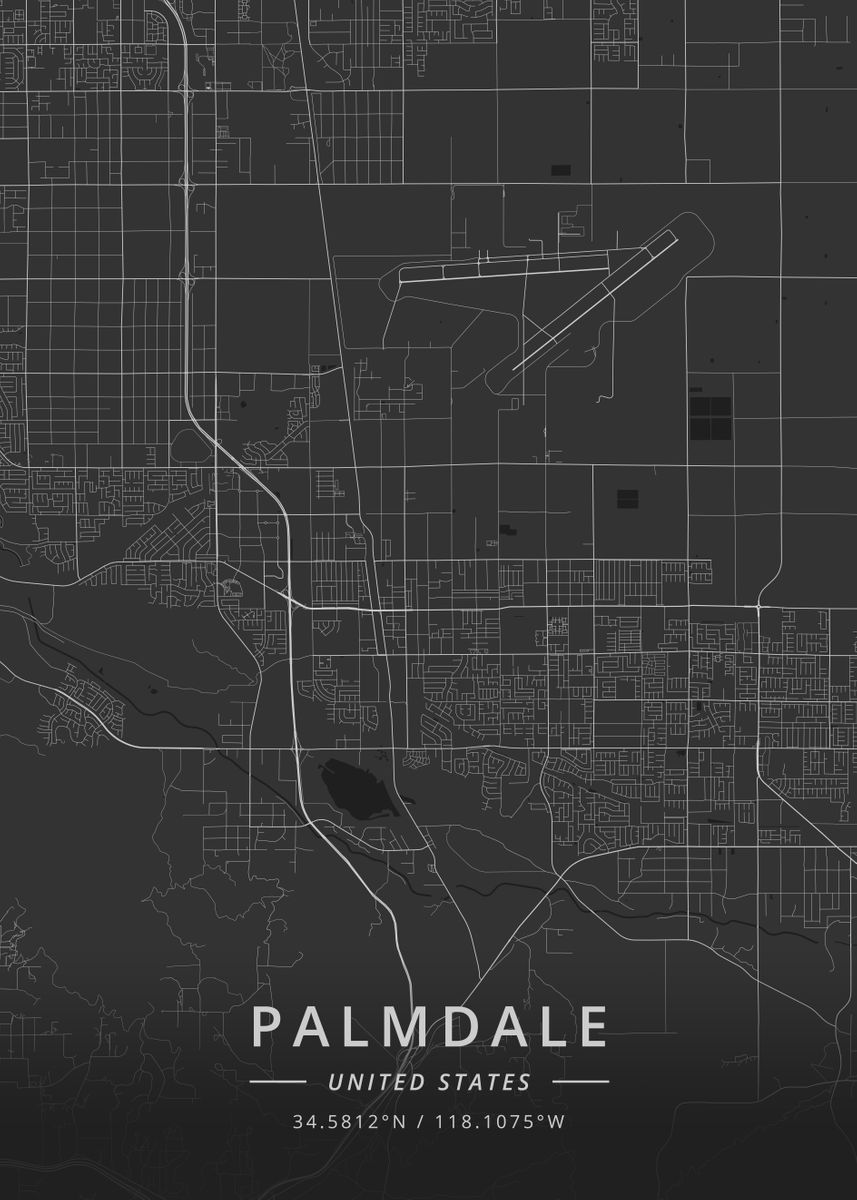 'Palmdale United States' Poster, picture, metal print, paint by ...