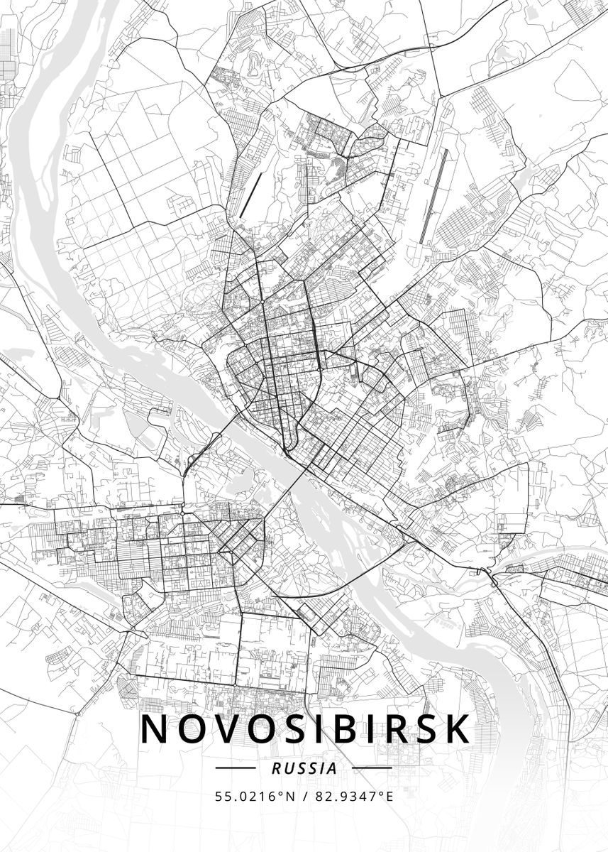 'Novosibirsk Russia' Poster, picture, metal print, paint by Designer ...