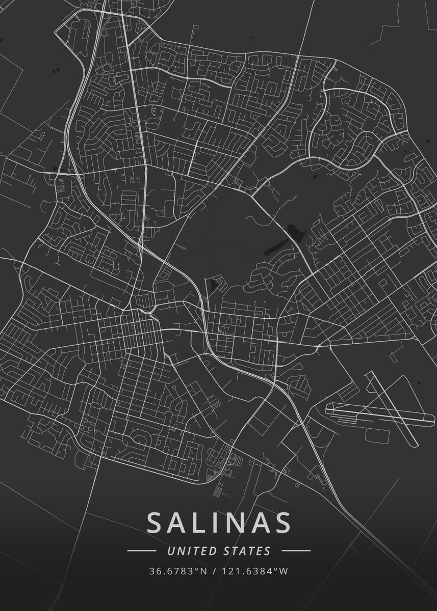 'Salinas United States' Poster, picture, metal print, paint by Designer ...