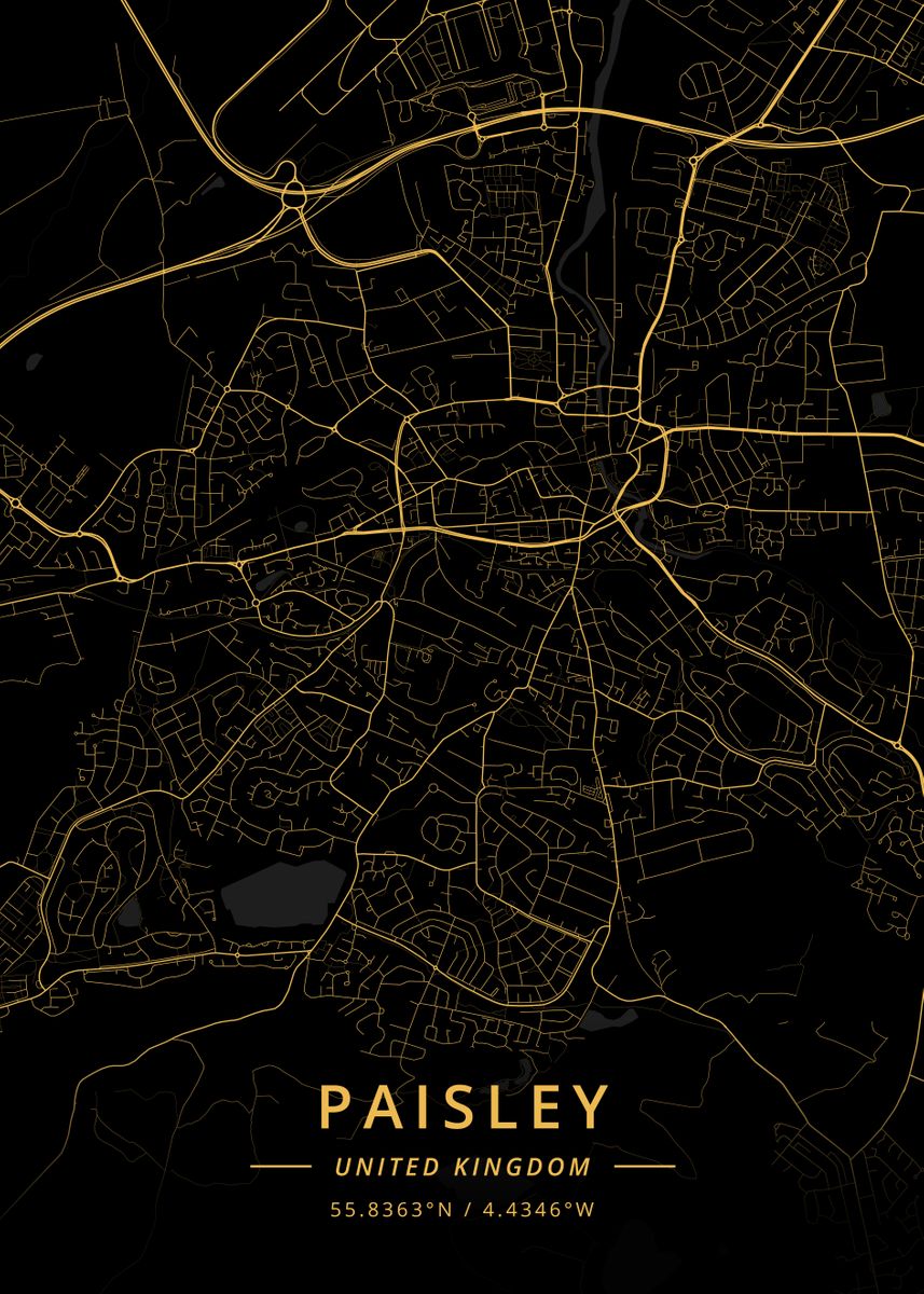 'Paisley United Kingdom' Poster, picture, metal print, paint by ...