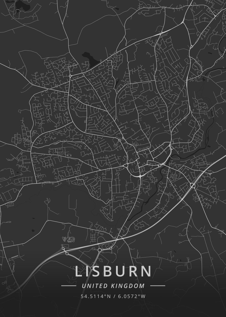 'Lisburn United Kingdom' Poster, picture, metal print, paint by ...