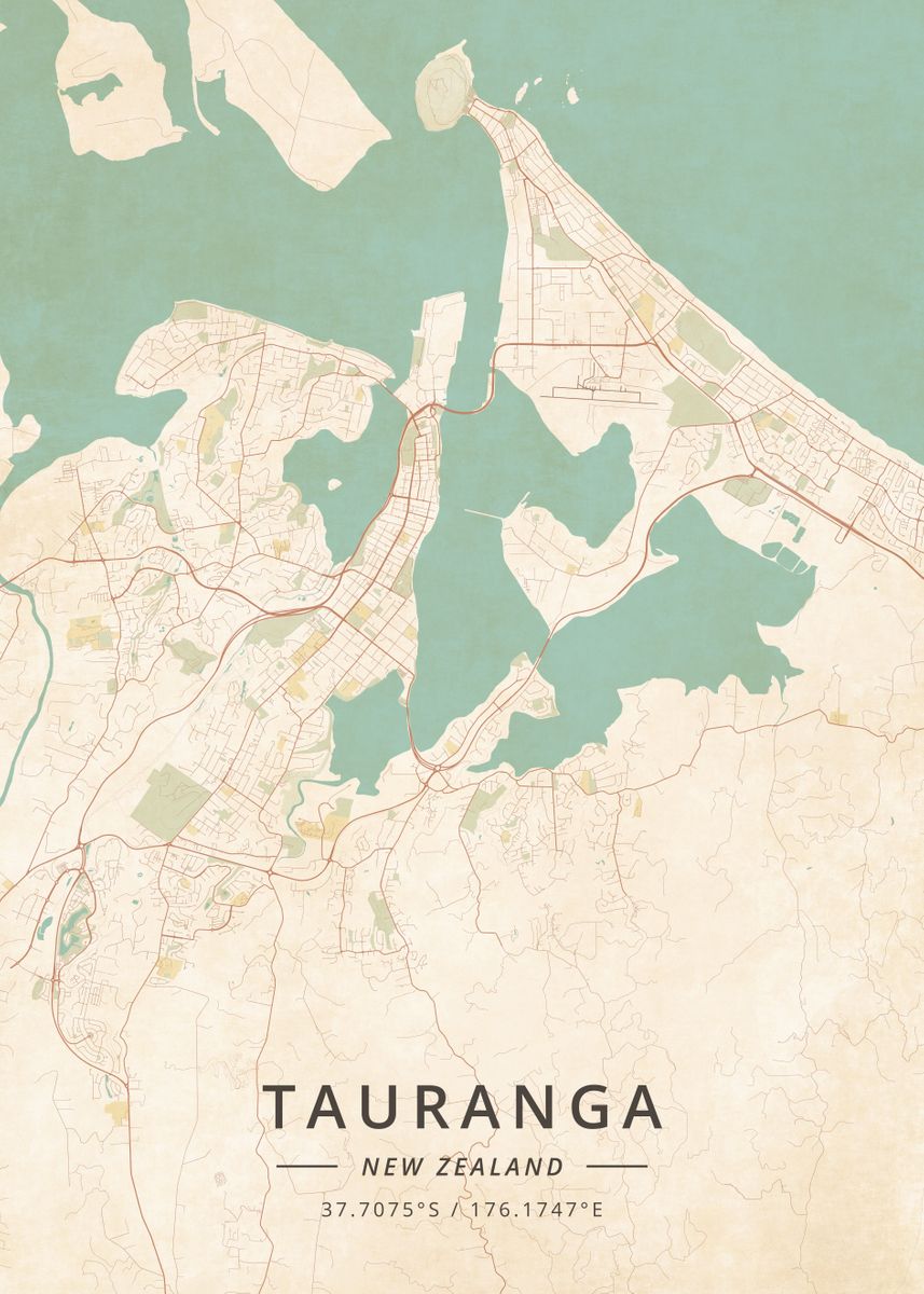 'Tauranga New Zealand' Poster, picture, metal print, paint by Designer ...