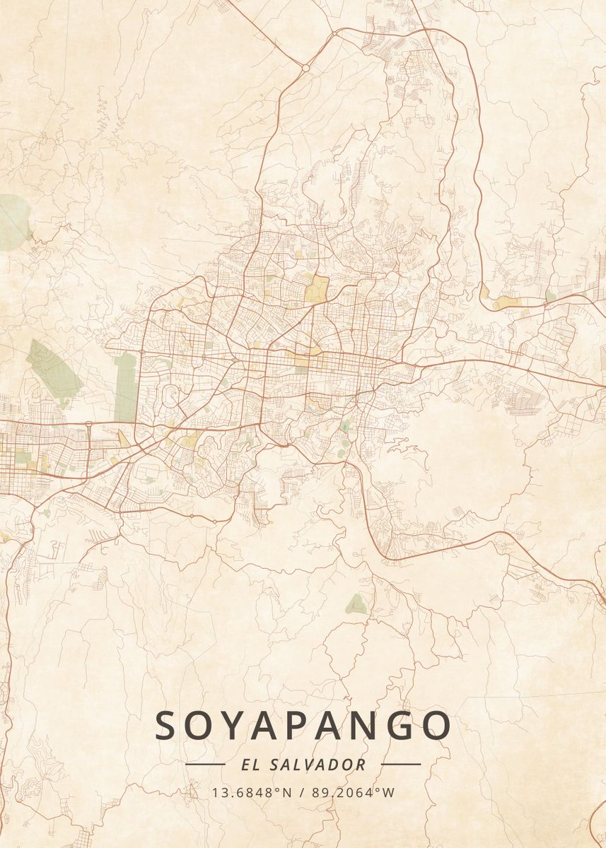 'Soyapango El Salvador' Poster, picture, metal print, paint by Designer ...