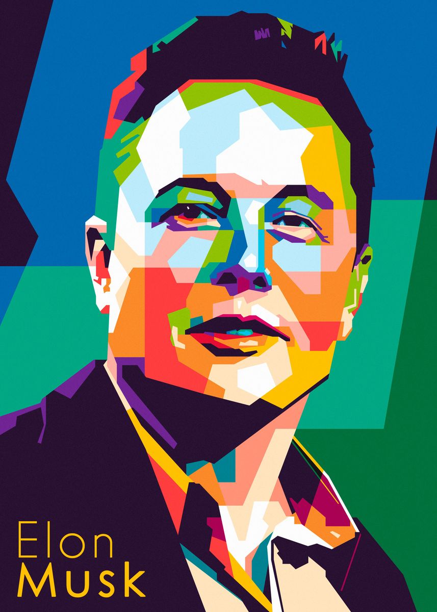 'Elon Musk' Poster, picture, metal print, paint by nofa aji zatmiko ...