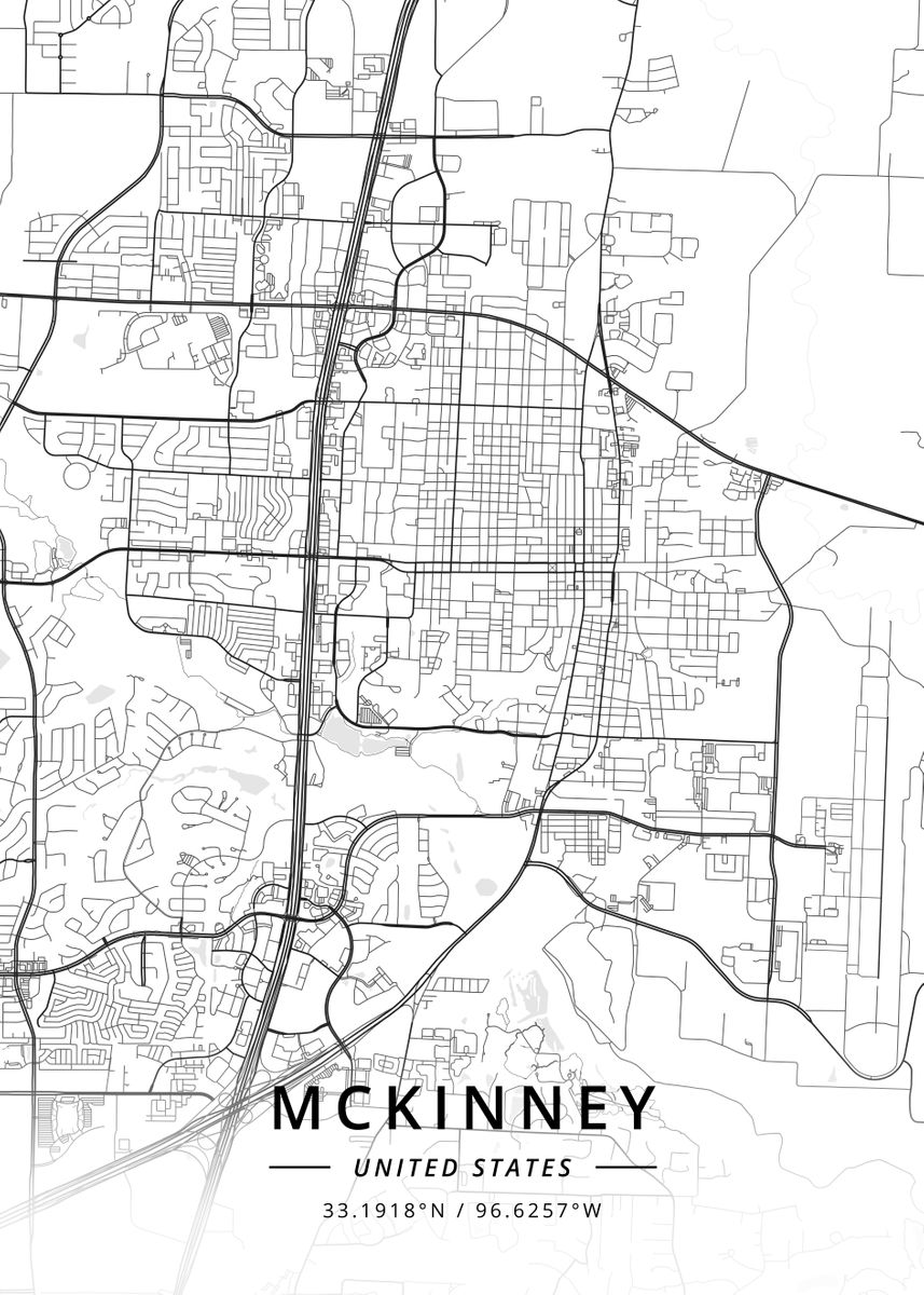 'McKinney United States' Poster, picture, metal print, paint by ...