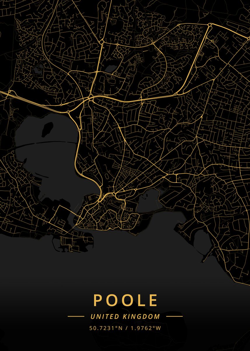 'Poole United Kingdom' Poster, picture, metal print, paint by Designer ...