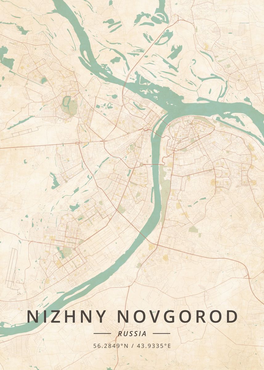 'Nizhny Novgorod Russia' Poster, picture, metal print, paint by ...