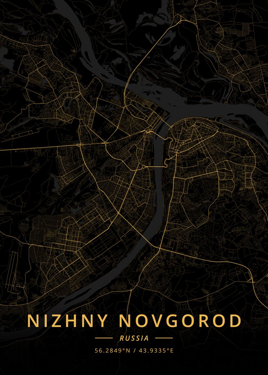 'Nizhny Novgorod Russia' Poster, picture, metal print, paint by ...