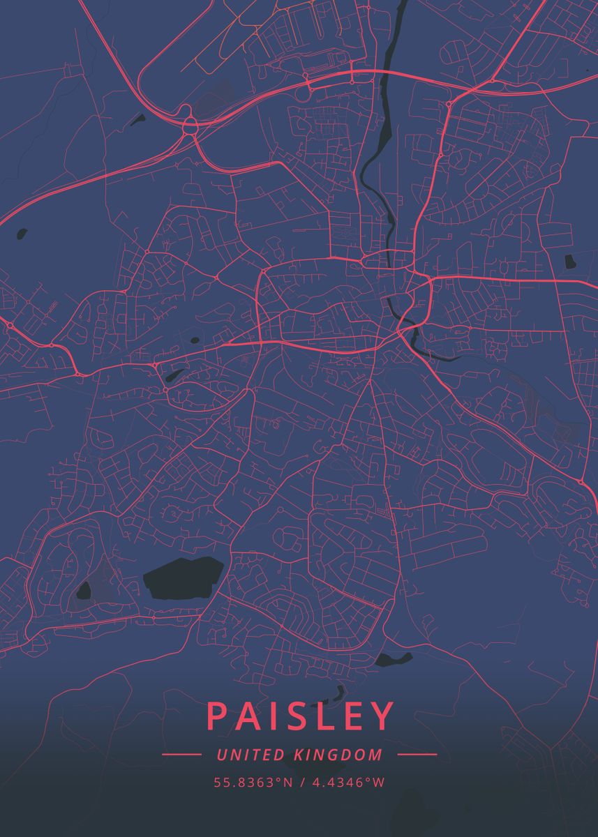 'Paisley United Kingdom' Poster, picture, metal print, paint by ...