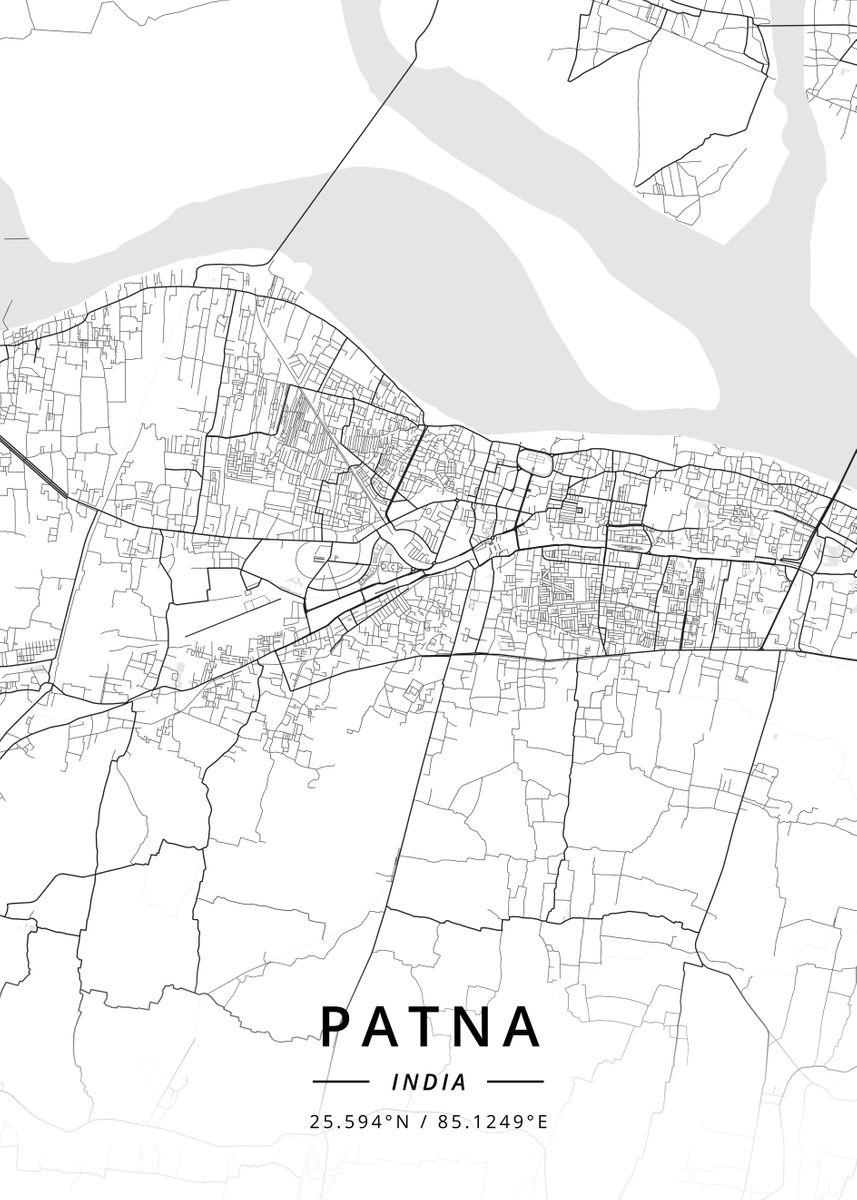 'Patna India' Poster by Designer Map Art | Displate