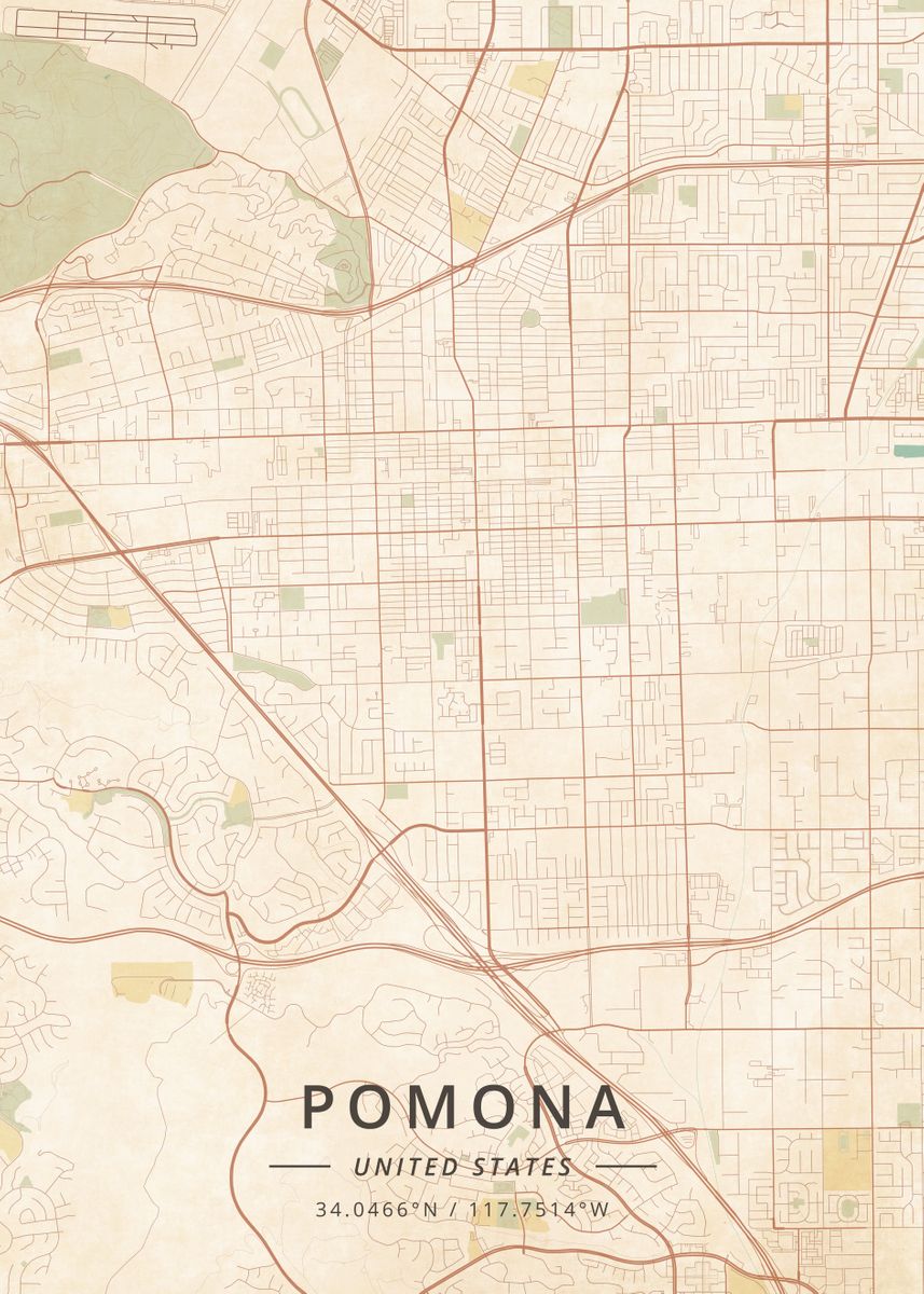 'Pomona United States' Poster, picture, metal print, paint by Designer ...