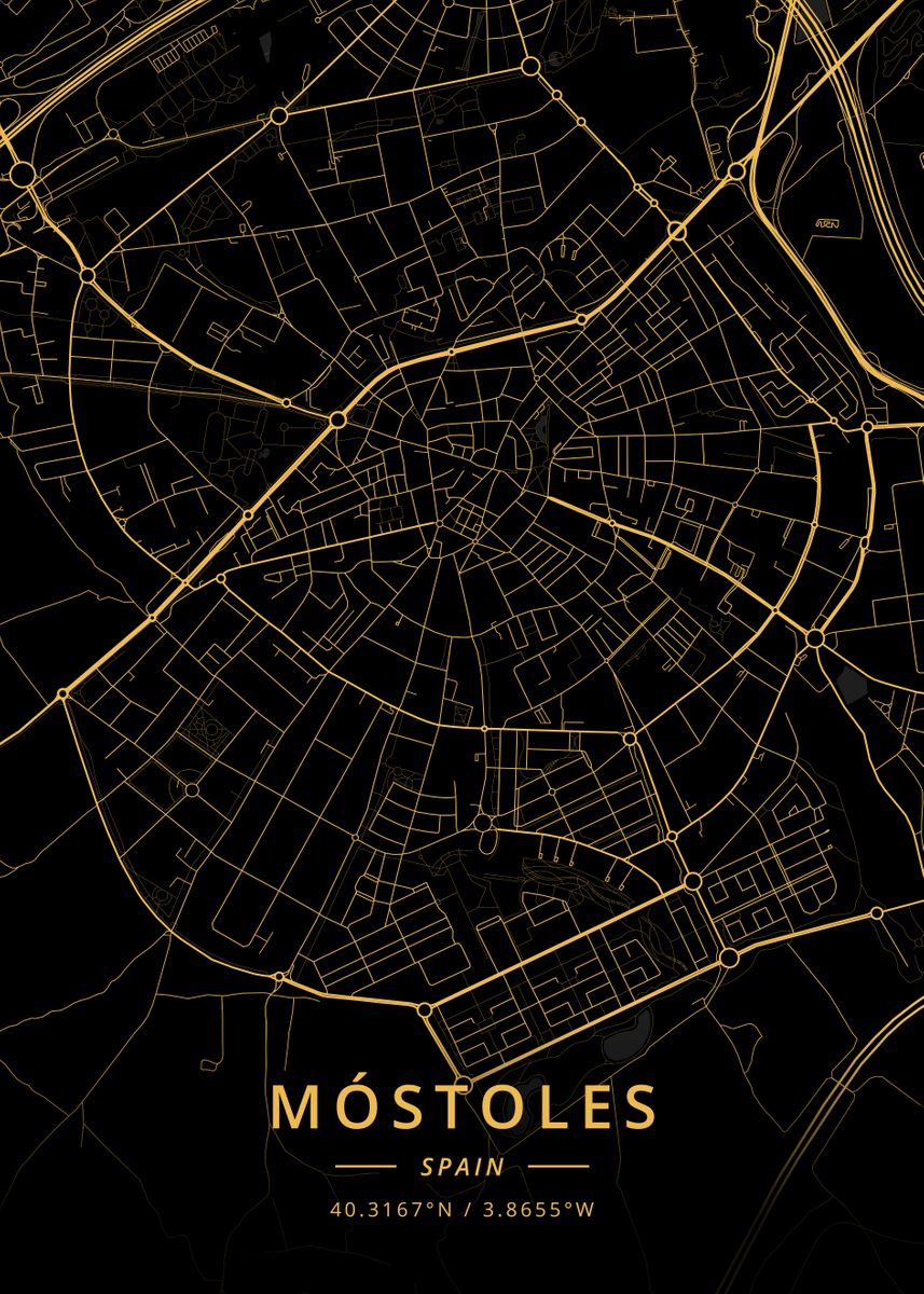 'Mostoles Spain' Poster by Designer Map Art | Displate