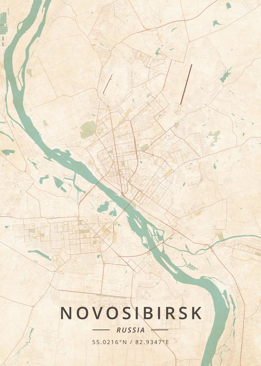 'Novosibirsk Russia' Poster, picture, metal print, paint by Designer ...