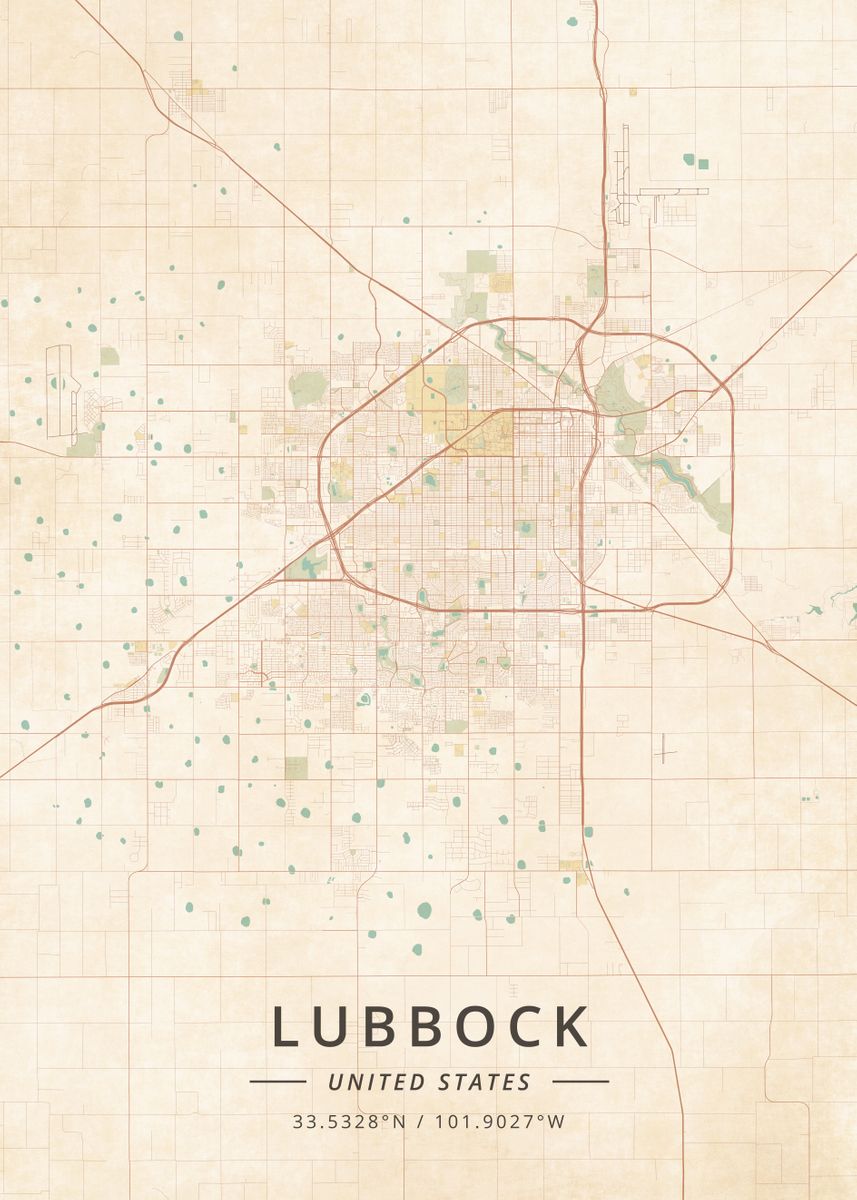 'Lubbock United States' Poster, picture, metal print, paint by Designer ...