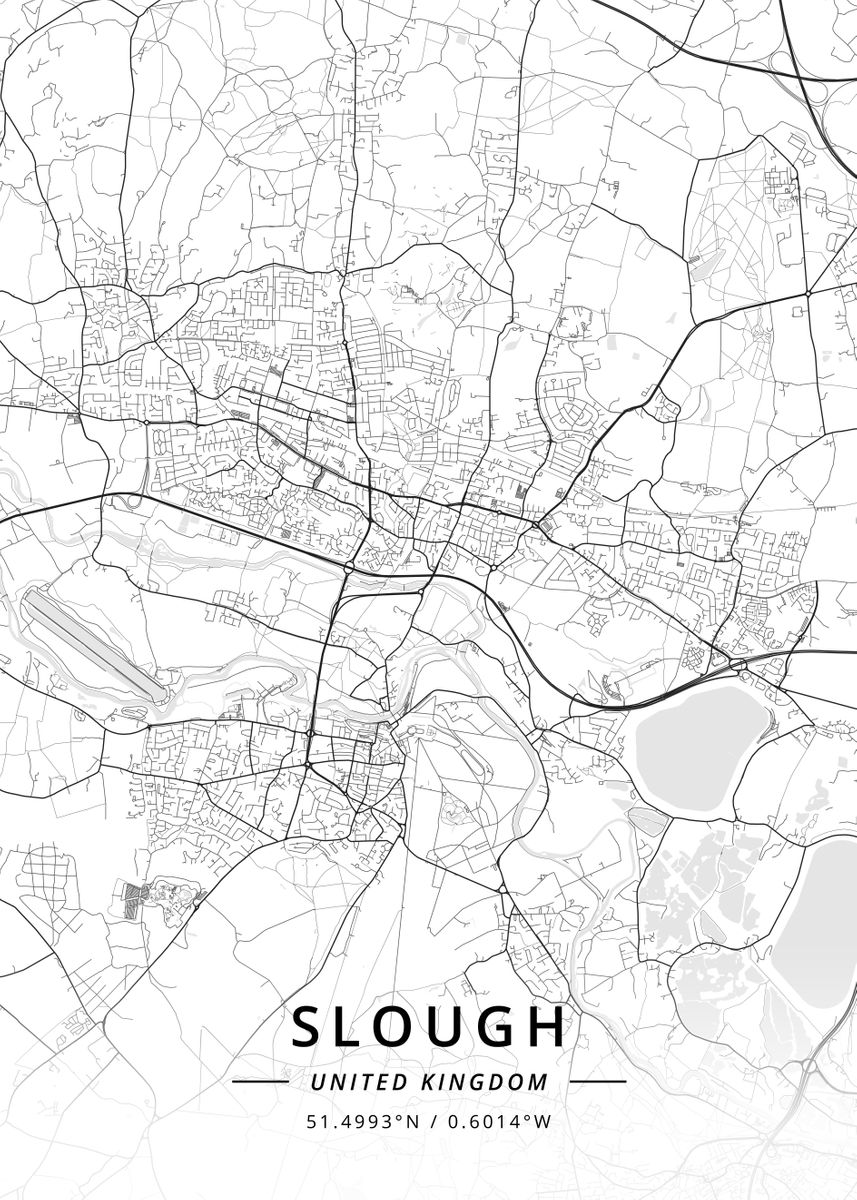 'Slough United Kingdom' Poster, picture, metal print, paint by Designer ...